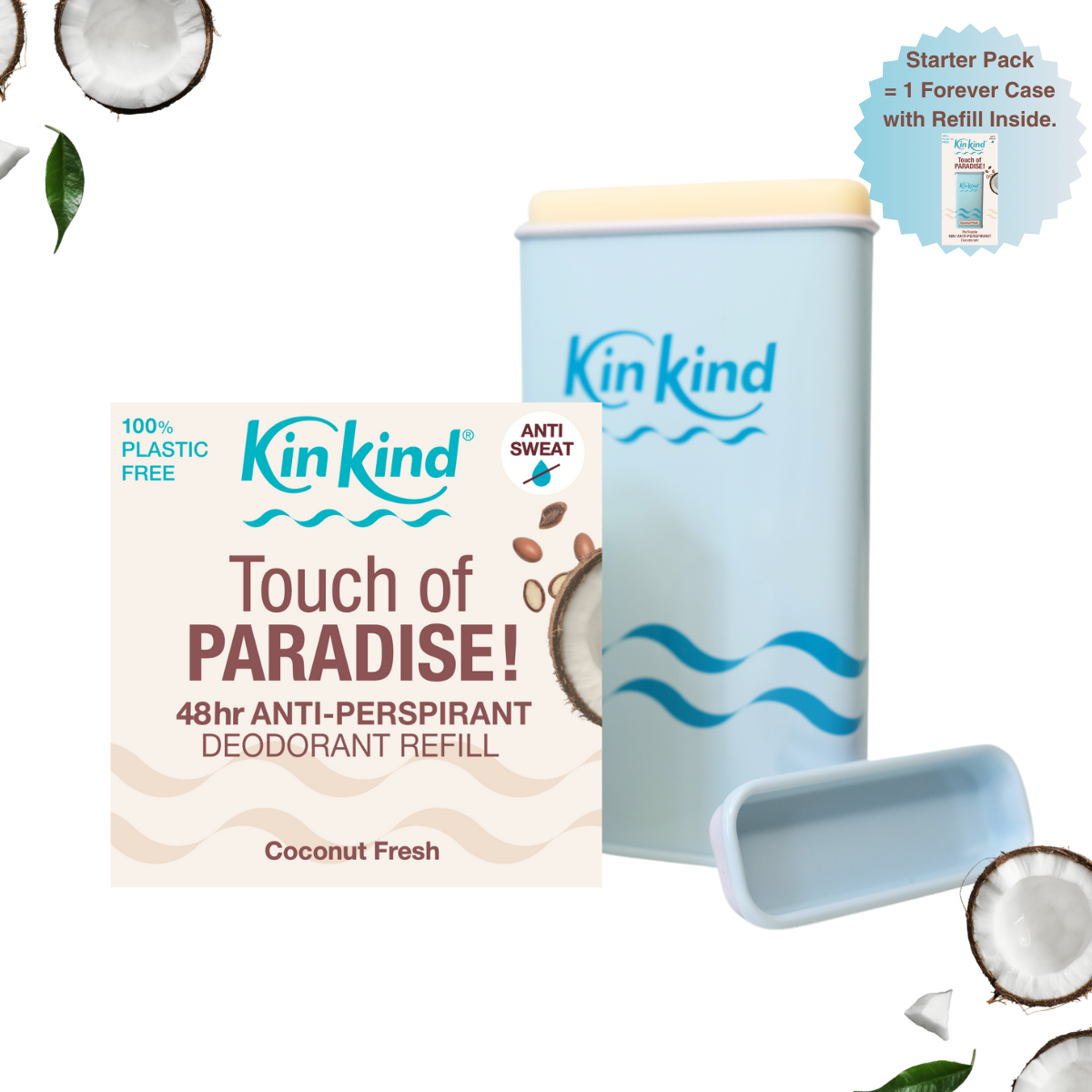 Travel Deodorant | Dreamy Formulas & Refillable KinKind Forever Case