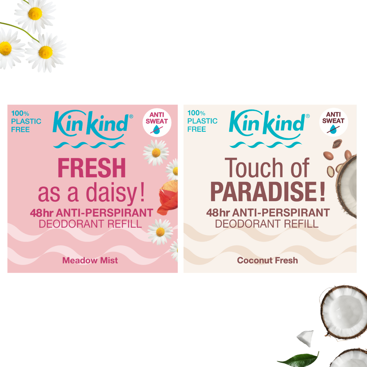 Deodorant Refills | 48hr Antiperspirant | KinKind