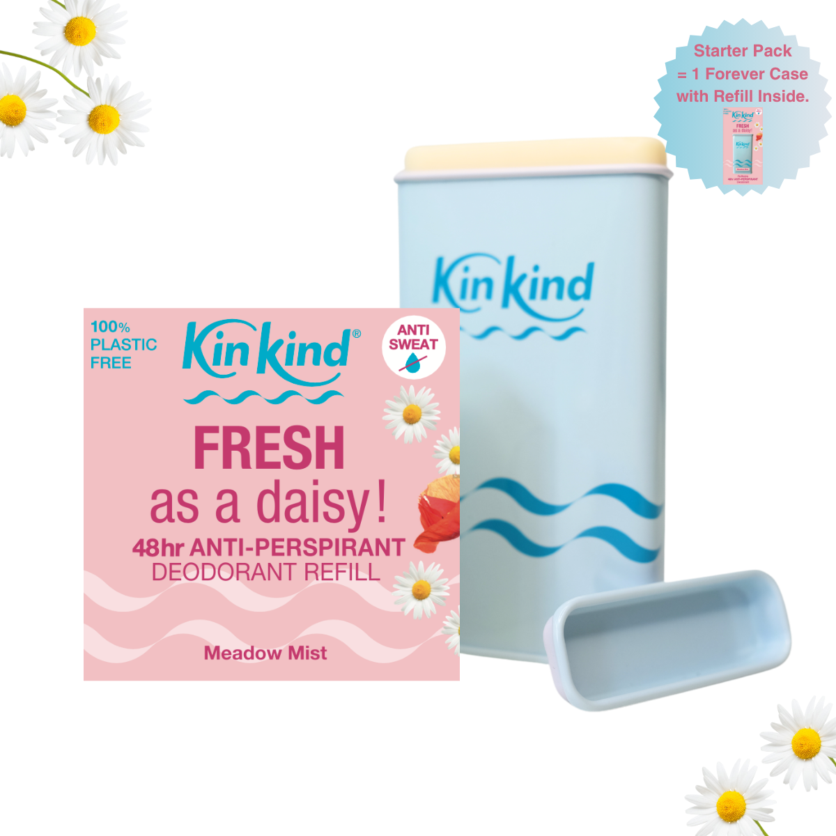 Refillable Antiperspirant | FRESH as a daisy! | KinKind
